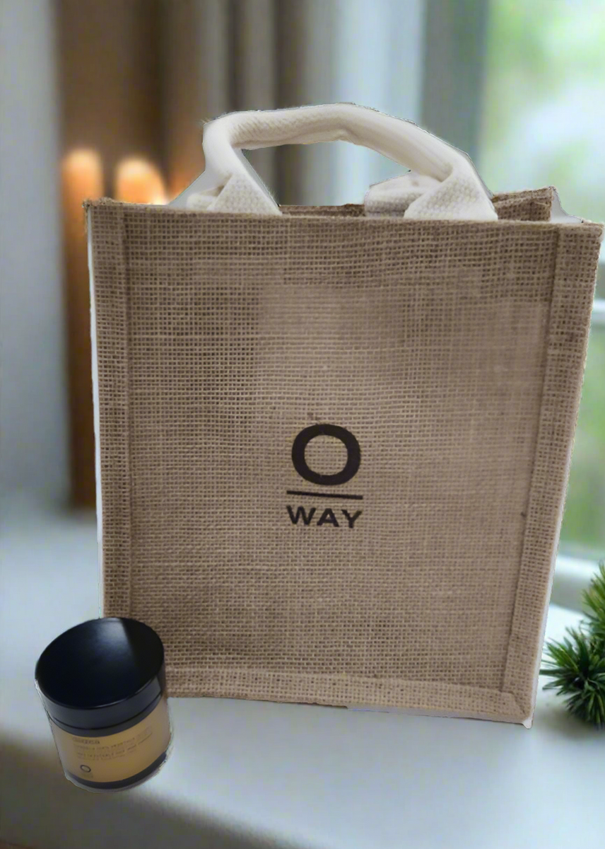 Oway Jute bag & dedica (vegetable candle) (Gift set) – OWAY